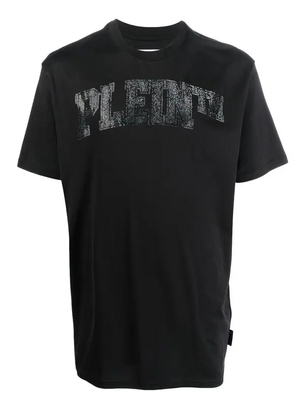 Philipp Plein Stones Logo-embellished T-shirt - Black