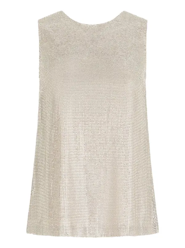 Dolce & Gabbana Rhinestone-embellished Tank Top - Neutrals