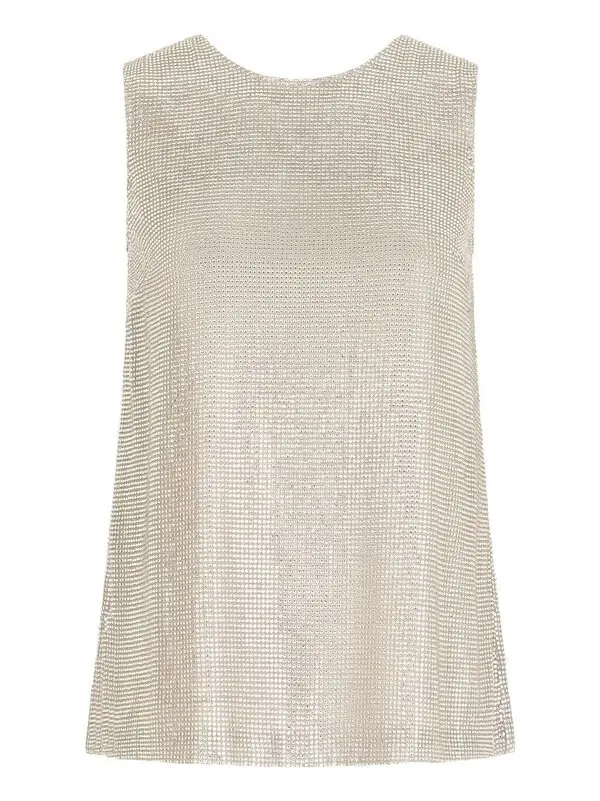 Dolce & Gabbana Rhinestone-embellished Tank Top - Neutrals