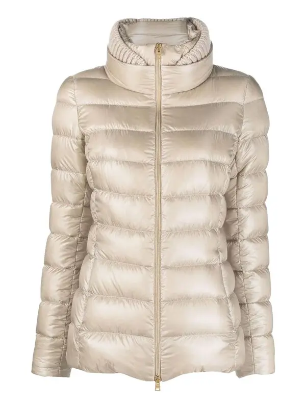 Herno Padded Zip-up Jacket - Neutrals