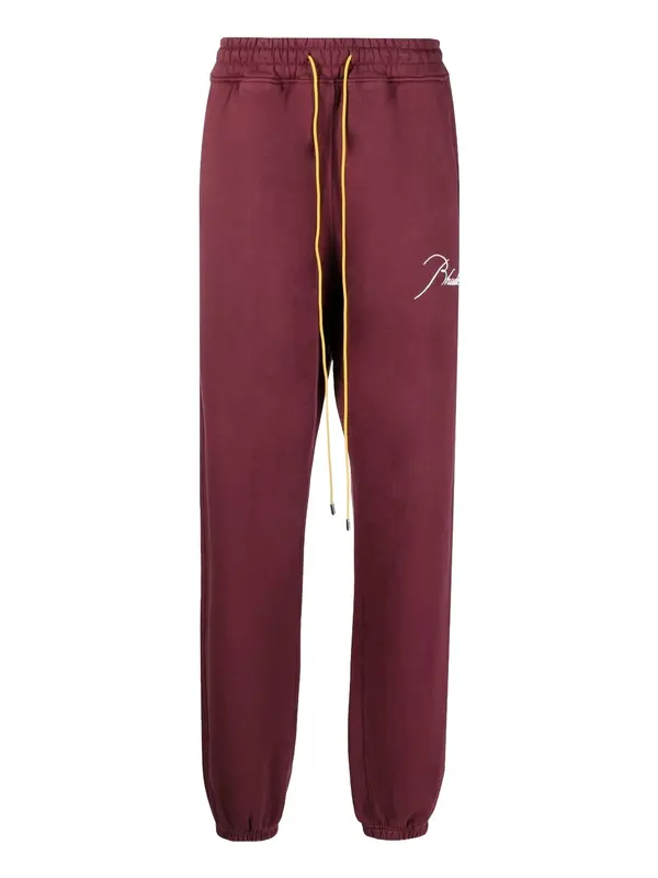 Rhude Logo-embroidered Track Pants - Red