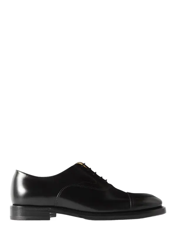 Brunello Cucinelli Leather Oxford Shoes - Black