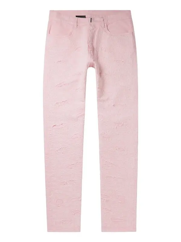 Givenchy Slim-fit Distressed Jeans - Pink