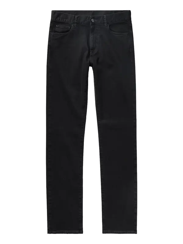 Canali Slim-fit Stretch Jeans - Black