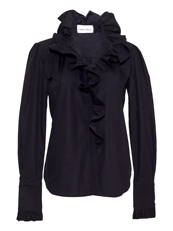 Cara Cara Anne Ruffle-trimmed Blouse - Black