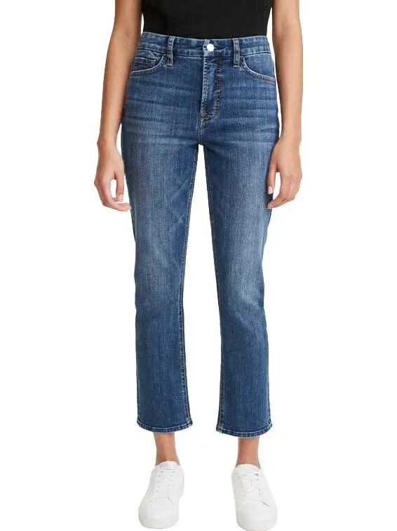 7 For All Mankind High-waist Ankle Straight-leg Jeans - Wisteria