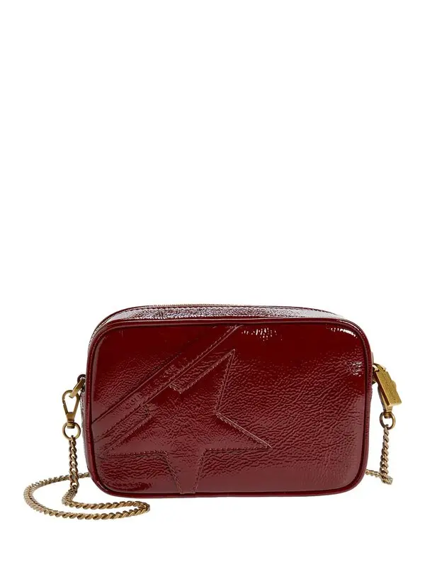 GOLDEN GOOSE Mini Star Leather Camera Bag - Bordeaux