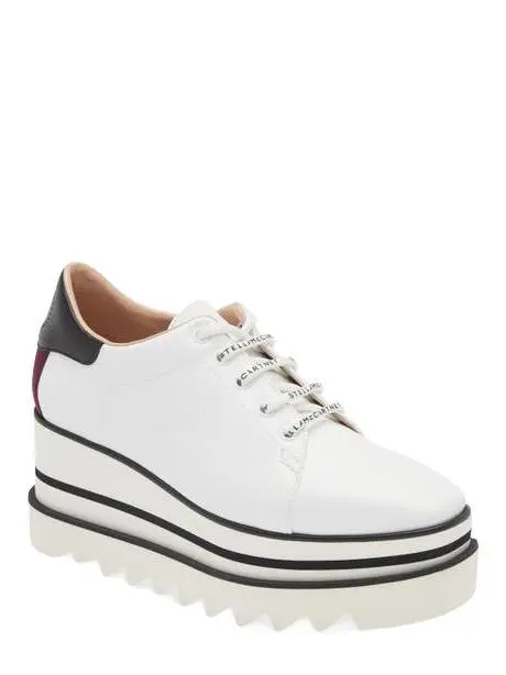 Stella McCartney Sneak-elyse Platform Sneakers - White/black/plum