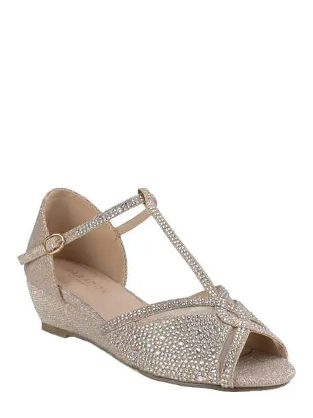 PARADOX LONDON PINK Janelle Wedge Sandal - Champagne