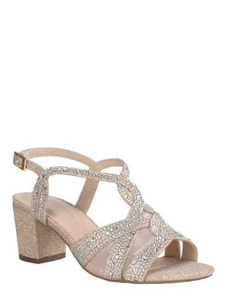 PARADOX LONDON PINK Nadia Block Heel Sandal - Champagne
