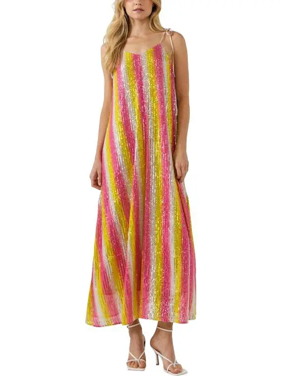 Endless Rose Stripe Sequin Maxi Dress - Multi