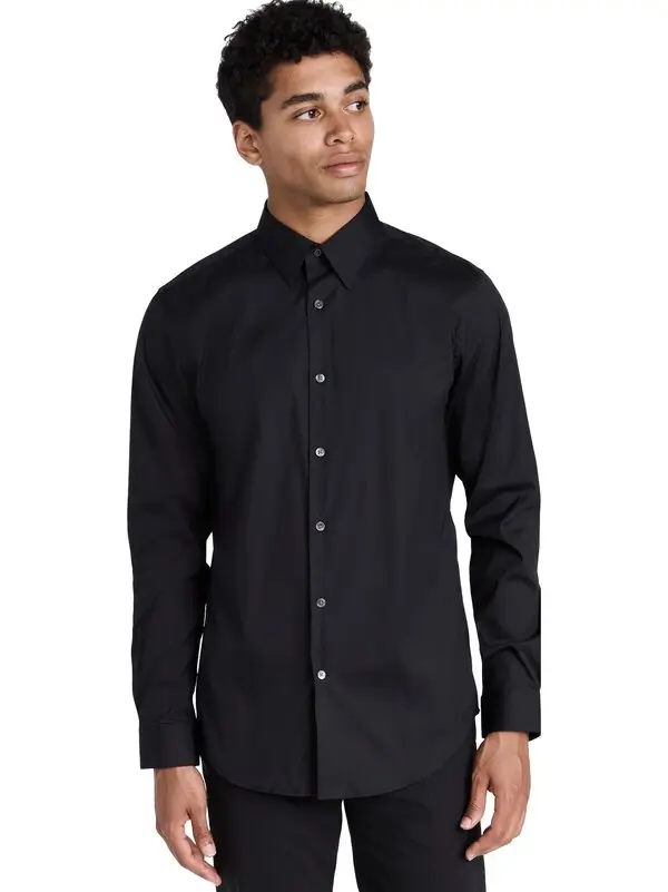 Theory Sylvain Good Cotton Shirt - Black