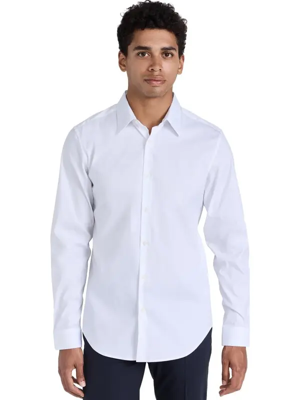 Theory Sylvain Good Cotton Shirt - White