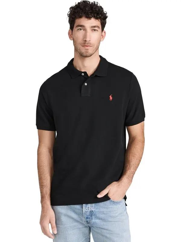 Polo Ralph Lauren Classic Fit Iconic Mesh Polo - Black