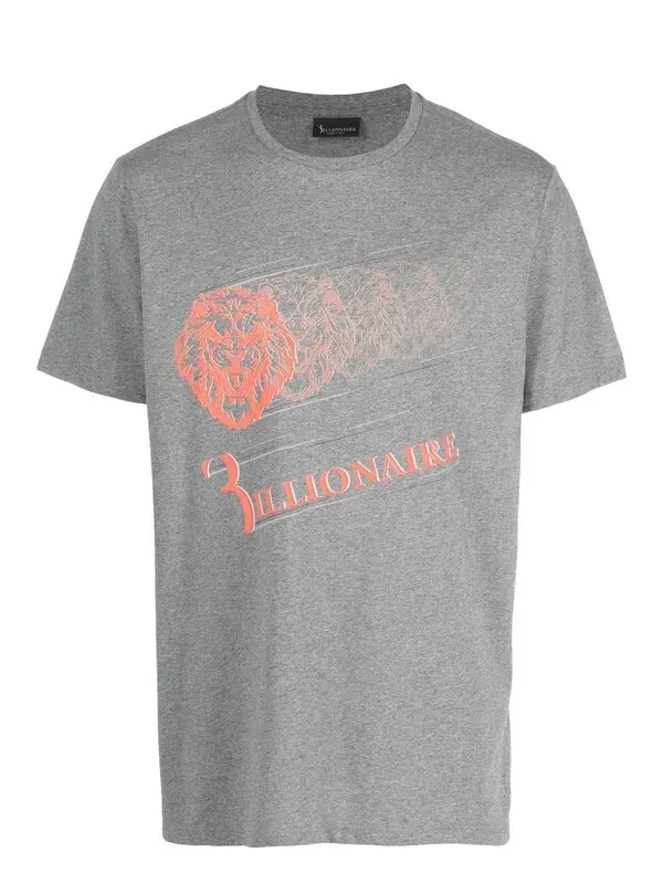 BILLIONAIRE Short-sleeve Cotton T-shirt - Grey