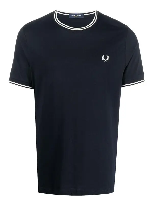 Fred Perry Logo-embroidered T-shirt - Blue