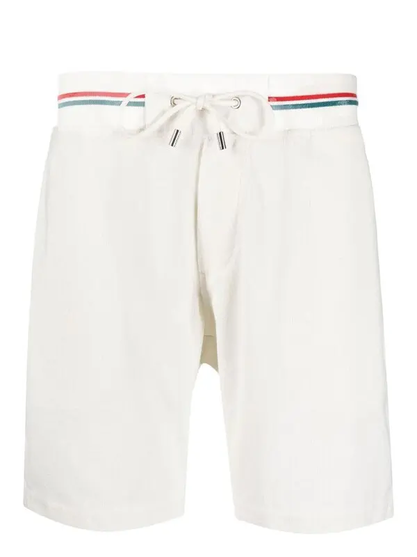 Orlebar Brown Cotton Stripe Trim Shorts - White