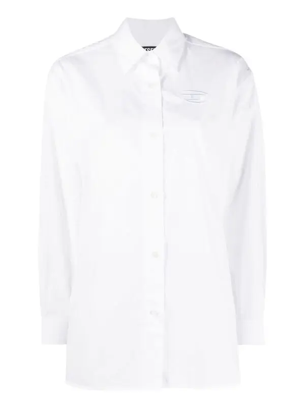 DIESEL® Logo-embroidered Shirt - White