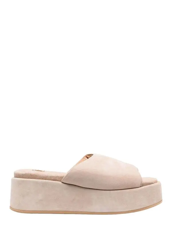 Moma Suede Platform Sandals - Neutrals