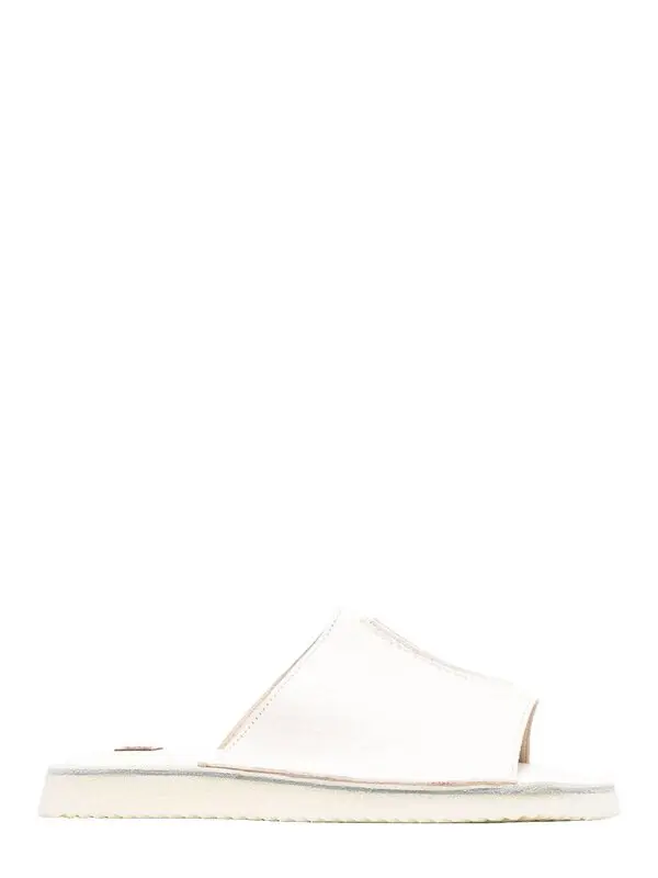 Moma Stitch-detail Leather Sandals - White