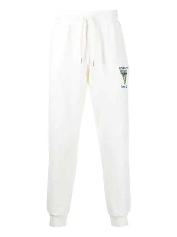 Casablanca Tennis Club Tapered Joggers - White