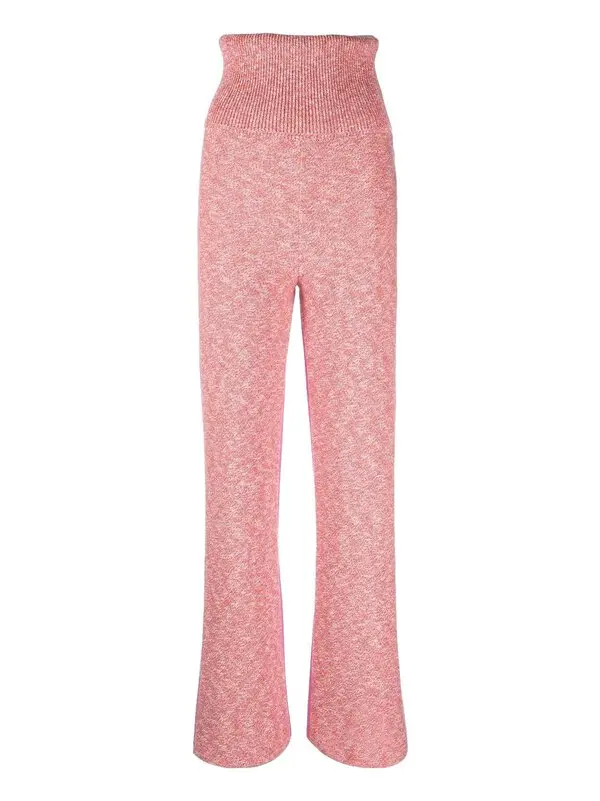 Off-White Diag-stripe Knit Trousers - Pink
