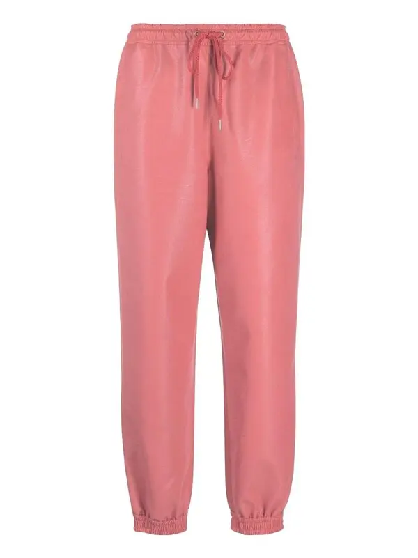Stella McCartney Faux Leather Tapered Trousers - Pink
