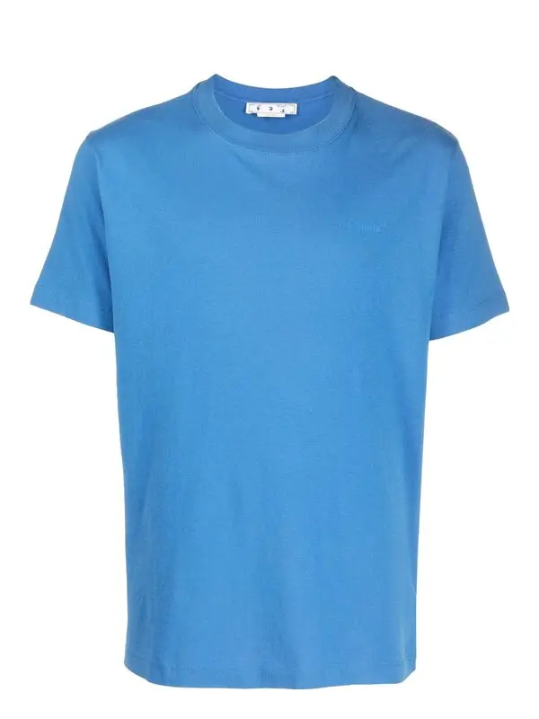 Off-White Diag Tab Cotton T-shirt - Blue