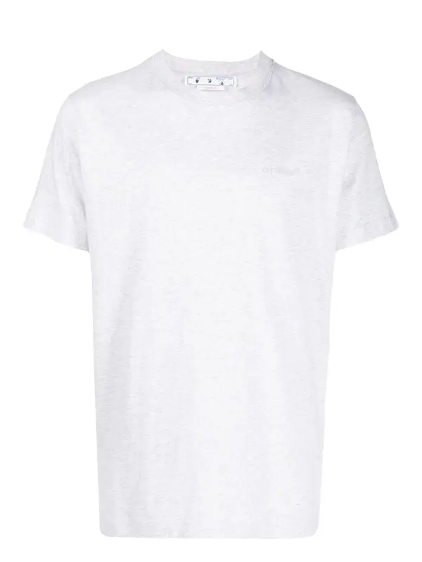 Off-White Diag Tab Cotton T-shirt - Grey