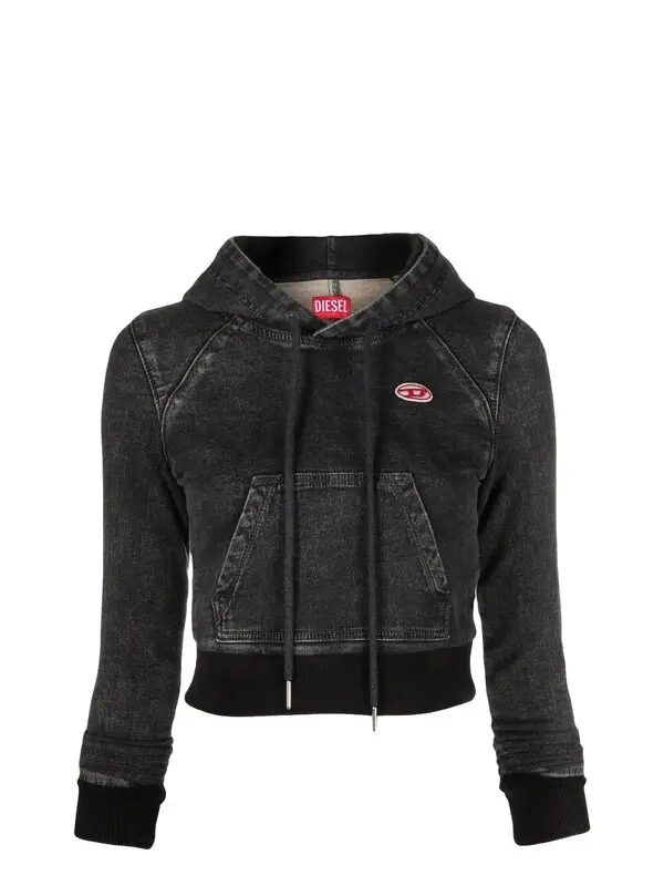 DIESEL® D-angy Logo-patch Hoodie - Black
