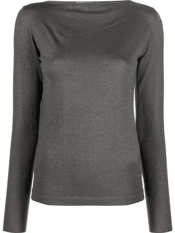 Brunello Cucinelli Cashmere-silk Blend Knit Top - Grey