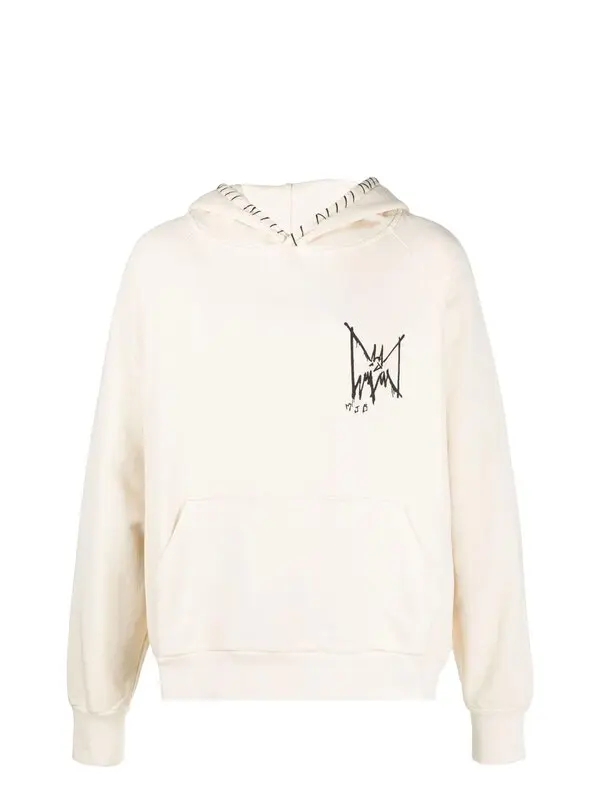 MJB - MARC JACQUES BURTON Graphic-print Cotton Hoodie - Neutrals