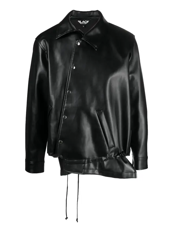 BLACK COMME DES GARÇONS Artificial Leather Jacket - Black