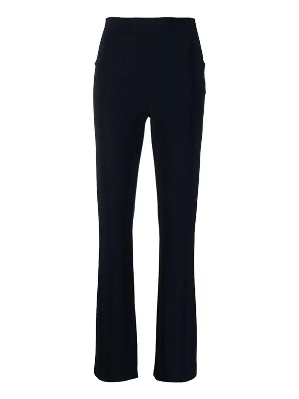 Norma Kamali High-rise Flared Trousers - Blue