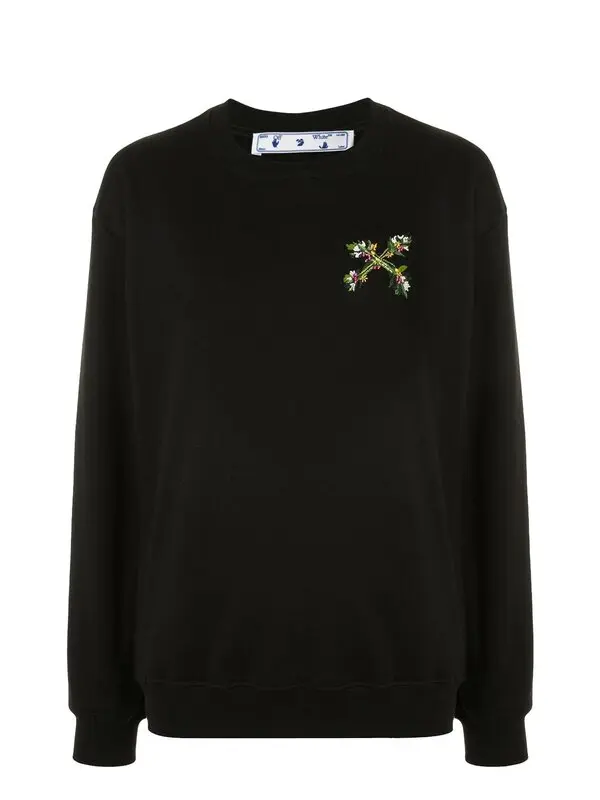Off-White Flowers Arrows Sweatshirt - Black