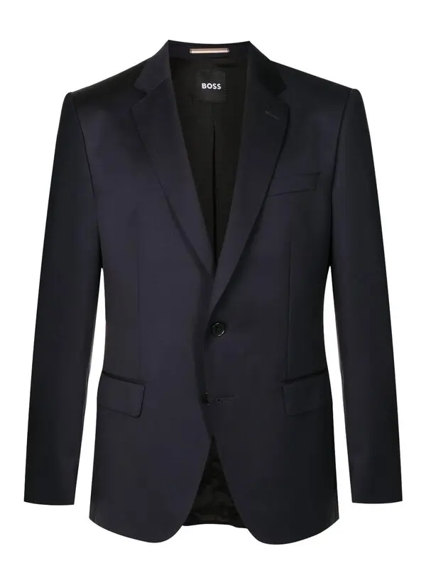 BOSS Single-breasted Fitted Blazer - Blue
