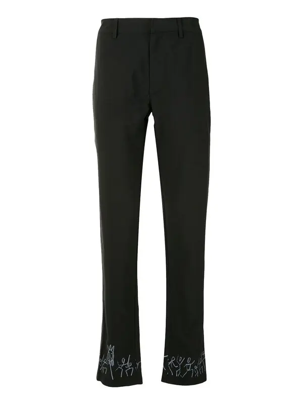COUNTY OF MILAN Straight-leg Trousers - 1001 Black White