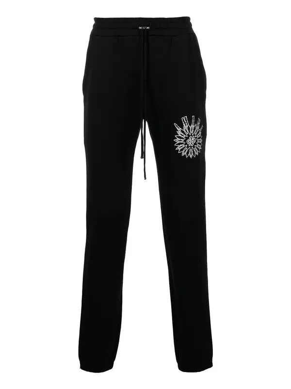 Amiri Slim-cut Logo-print Track Pants - Black