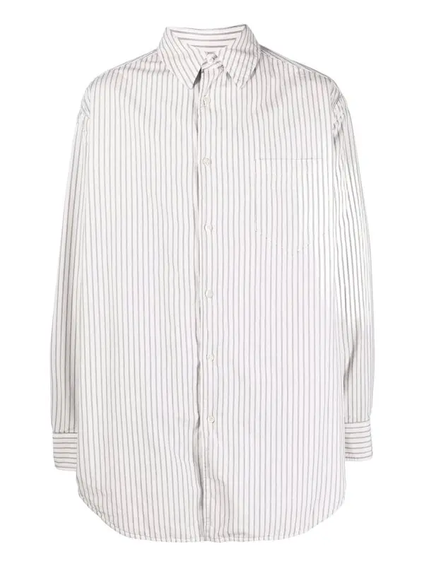 MAISON MARGIELA Stripe-print Padded Shirt - White