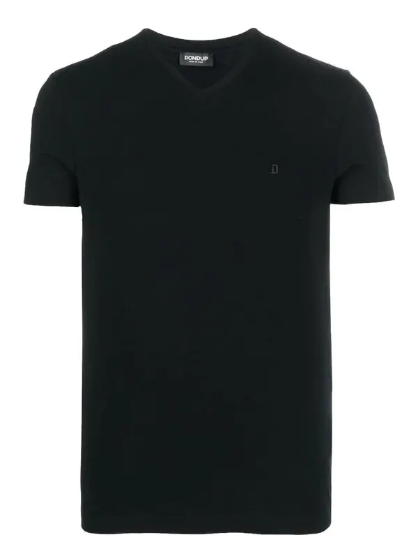 DONDUP V-neck Fitted T-shirt - Black