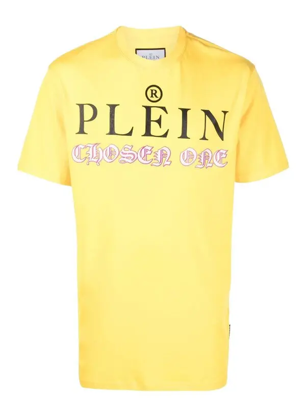 Philipp Plein Logo-print Detail T-shirt - Yellow
