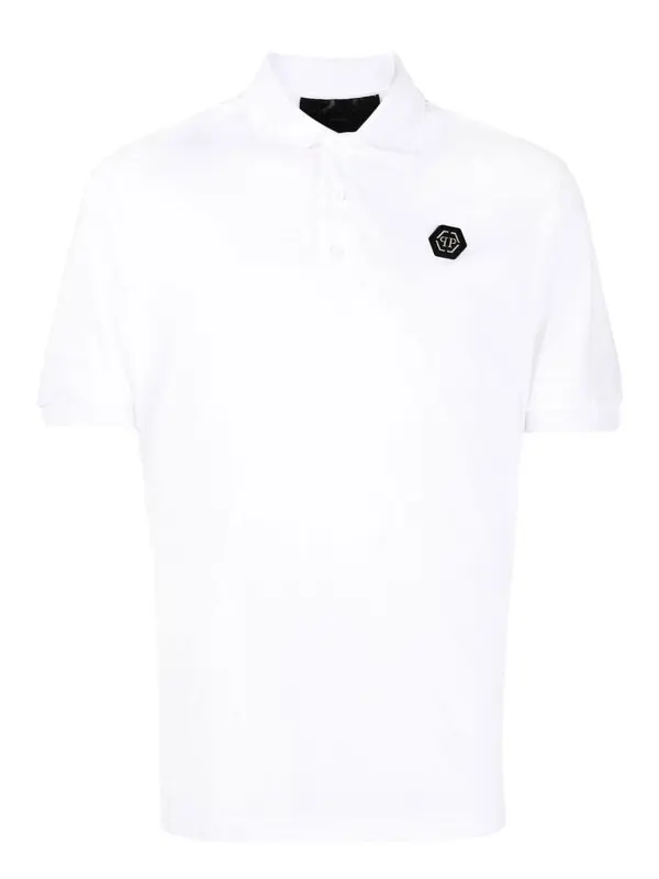 Philipp Plein Logo-plaque Polo Shirt - White