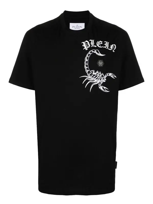Philipp Plein Chest Logo-print Detail T-shirt - Black