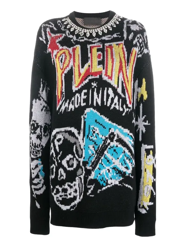 Philipp Plein Grafitti-print Sweatshirt - Black