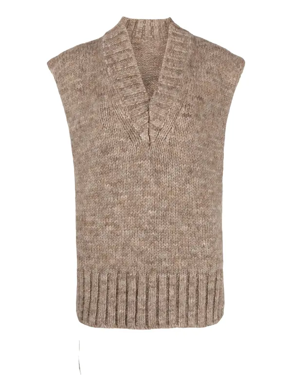 MAISON MARGIELA Botanical Dye Knitted Vest - Green