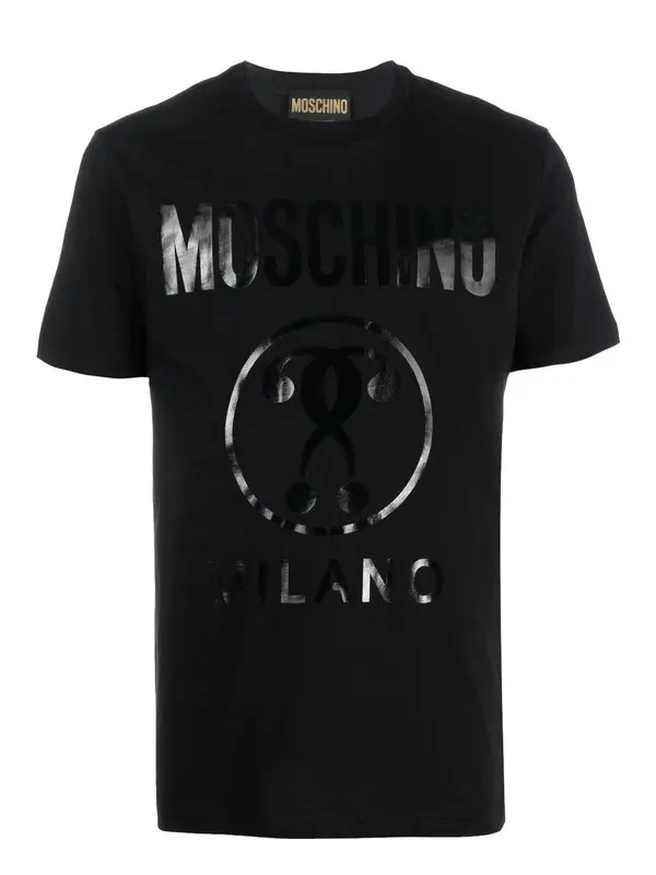 Moschino Logo-print Organic Cotton T-shirt - Black