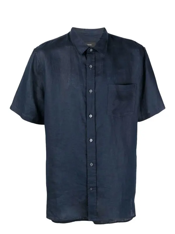 Vince Chest Patch-pocket Detail Shirt - Blue