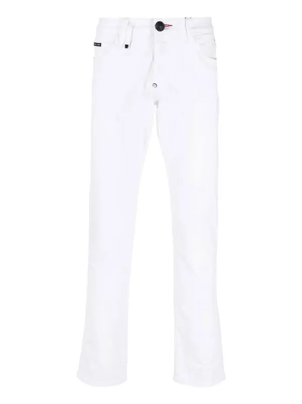 Philipp Plein Straight-leg Denim Trousers - White