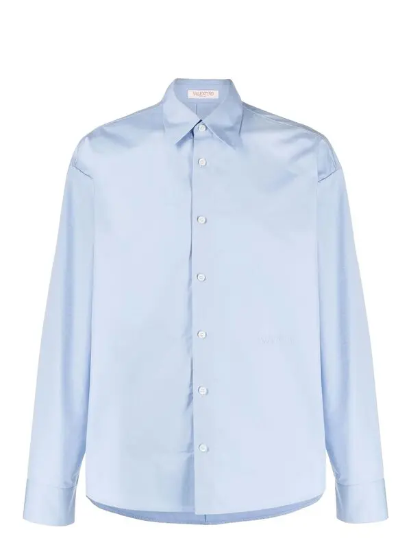Valentino Garavani Embroidered Shirt - Blue