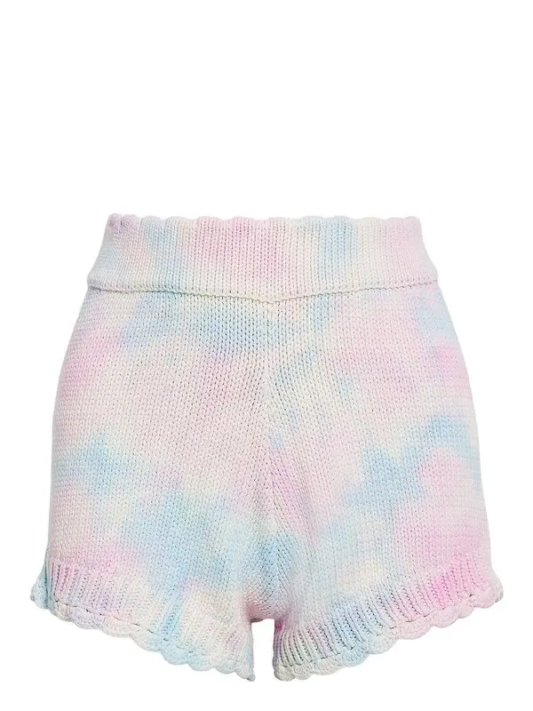 LoveShackFancy Karrisa Tie-dyed Cotton-blend Shorts - Pastel Pink